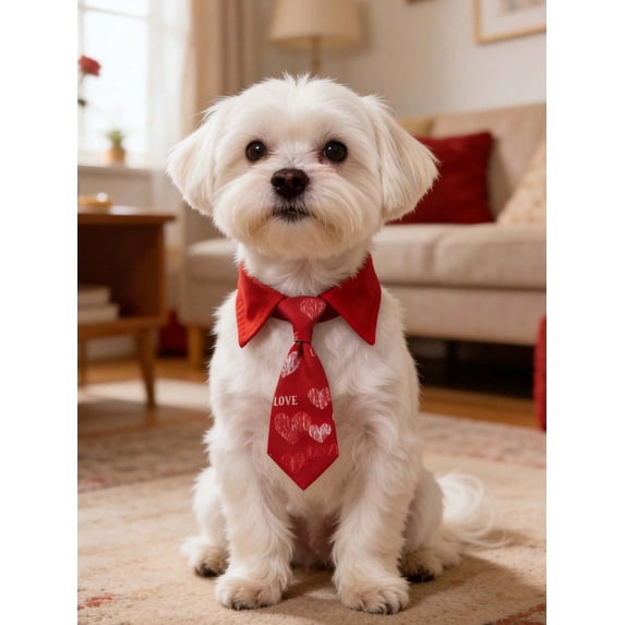 Cute Fashionable Dog Tie Valentine's Day Pet Collar, British Style Cat ...