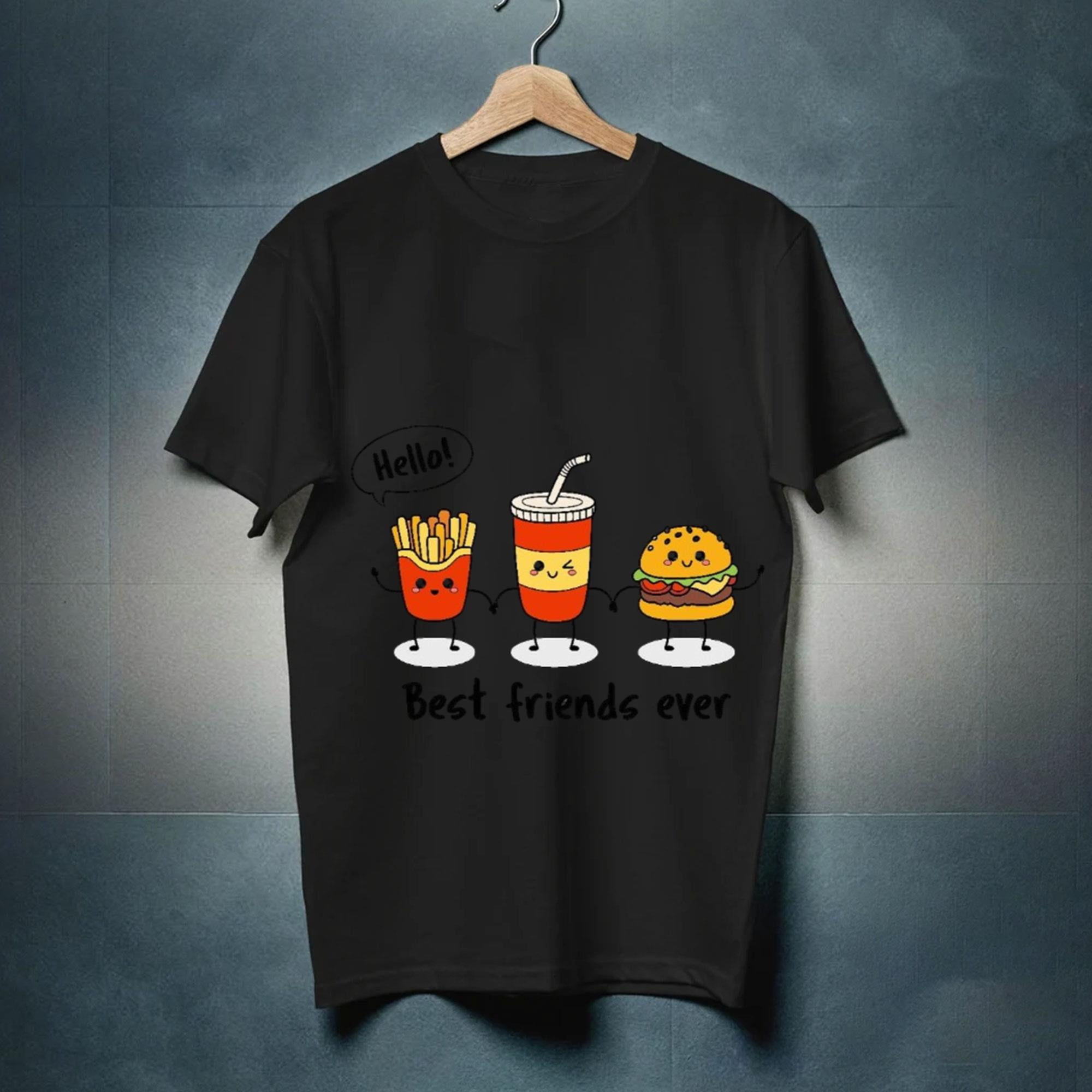 Cute Fast Food Friends Shirt, Kawaii Burger Fries Soda Tee, Funny ...
