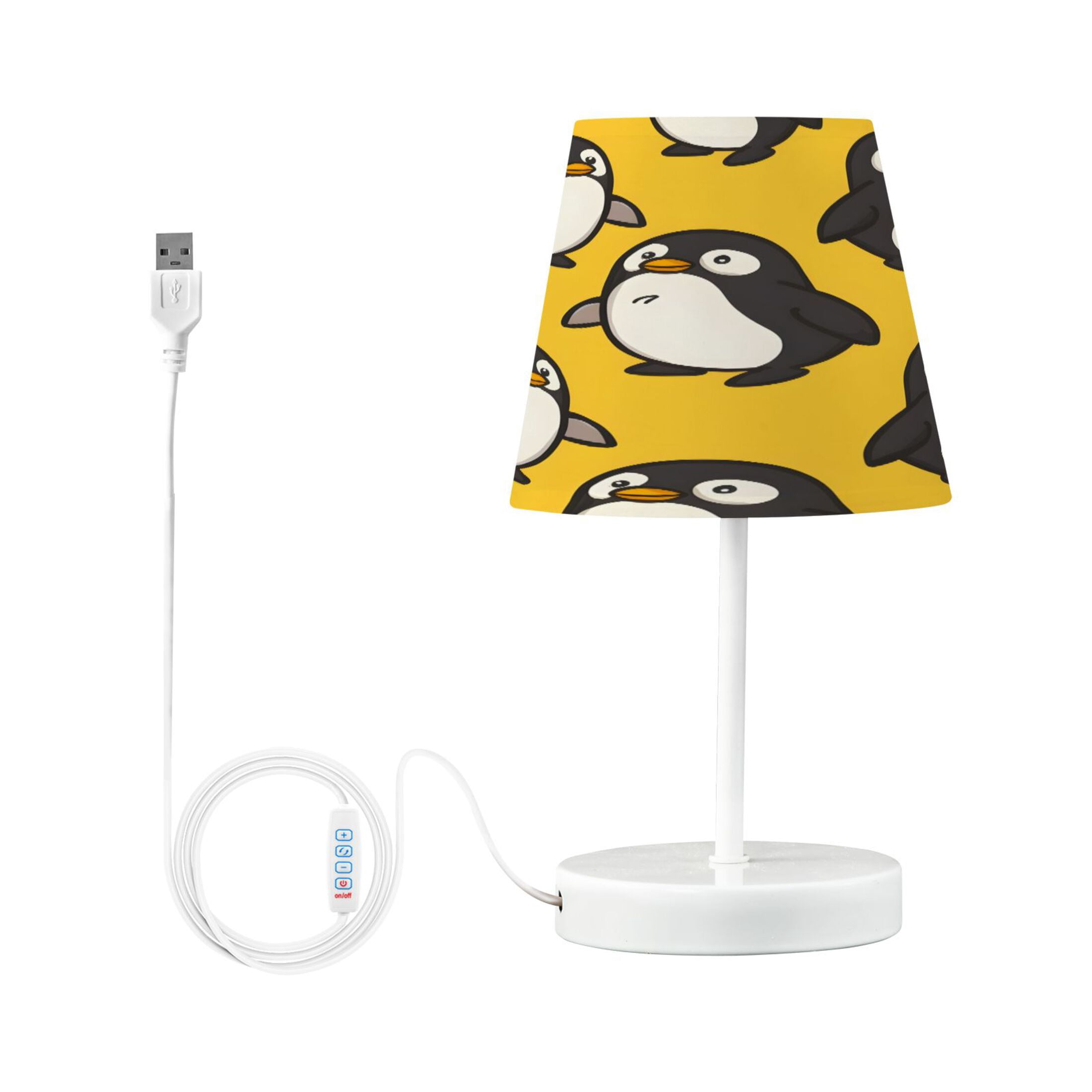 Cute Fat Penguin Desk Lamp LED Table Nightstand Lamps with 3 Color ...