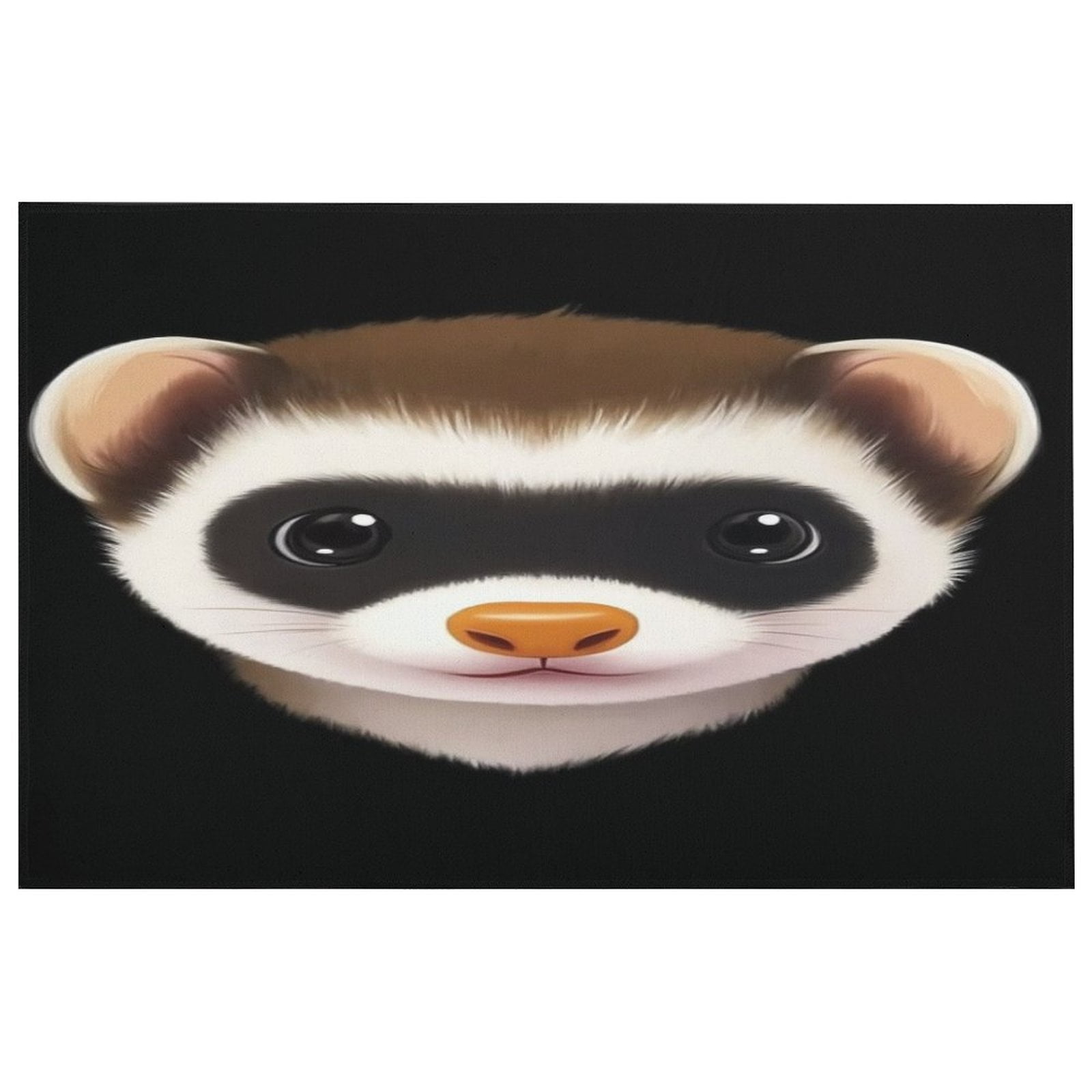 Cute Ferret Face Adult Home Decor Bedroom Living Room Crystal Velvet ...