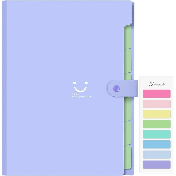 Cute File Folder with Labels, Portable File Organizer for School Office ...
