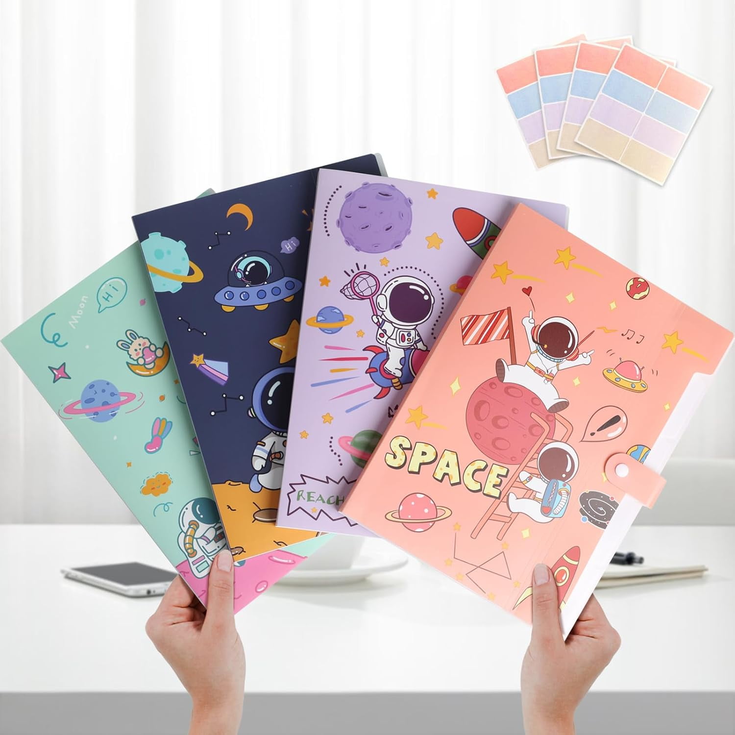 Cute File Folders, Expanding File Folders with 32 Labels, 5 Pocket File ...