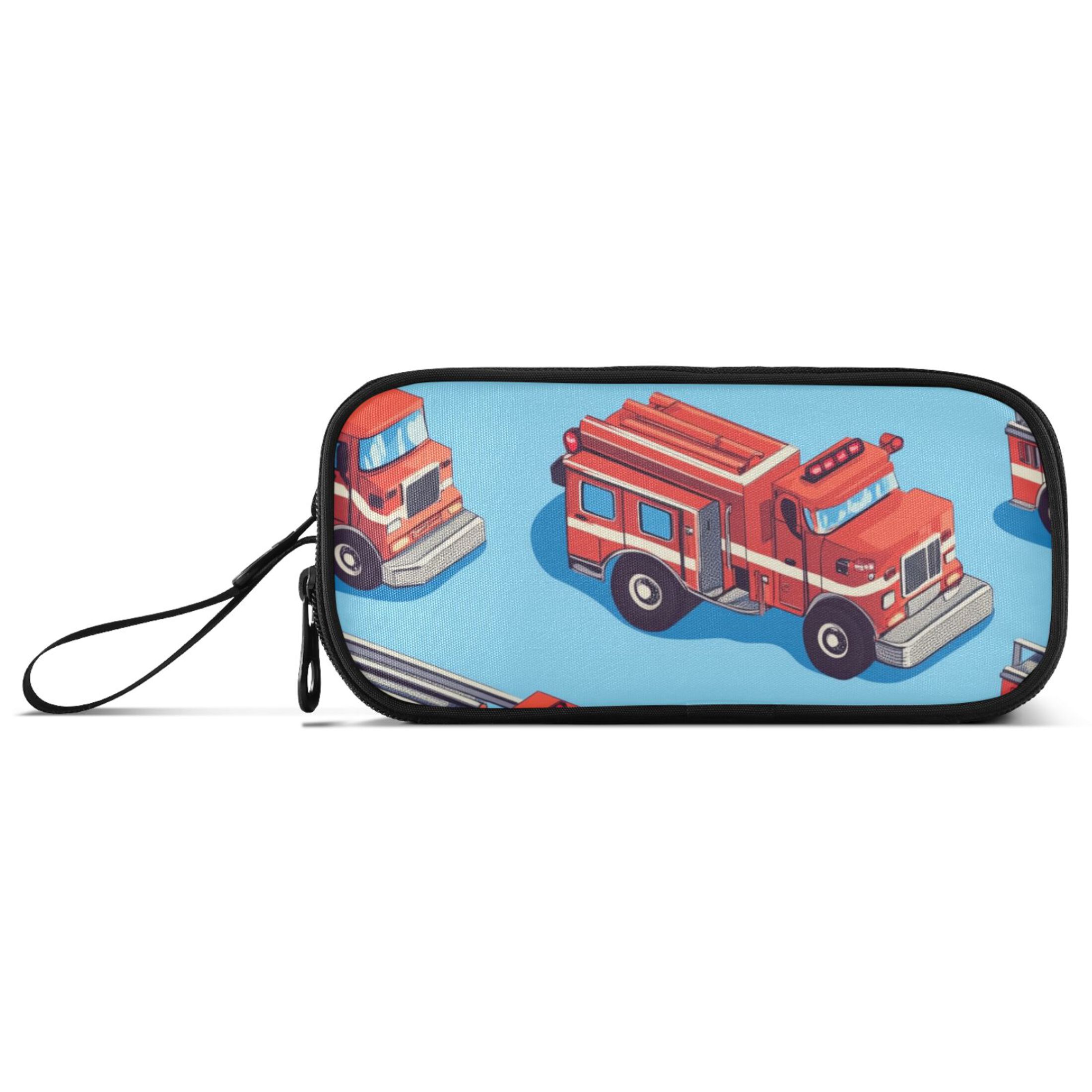 Cute Firetrucks Pencil Case Stationary Holder Pen Bag Pencil Pouch Tool ...