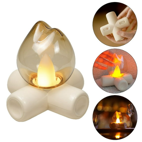 Cute Firewood Night Light Table Lamp Decoration 2 Modes For Bedroom ...