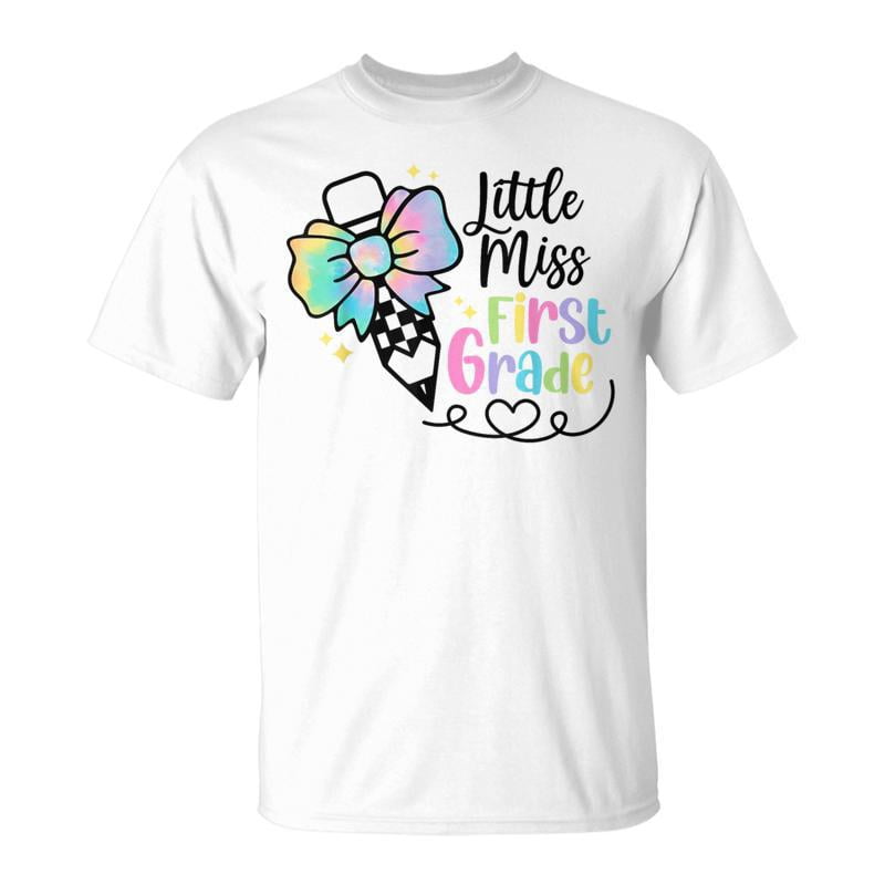 Cute First Grade Girls Back To School First Day Of 1St Grade TShirt ...