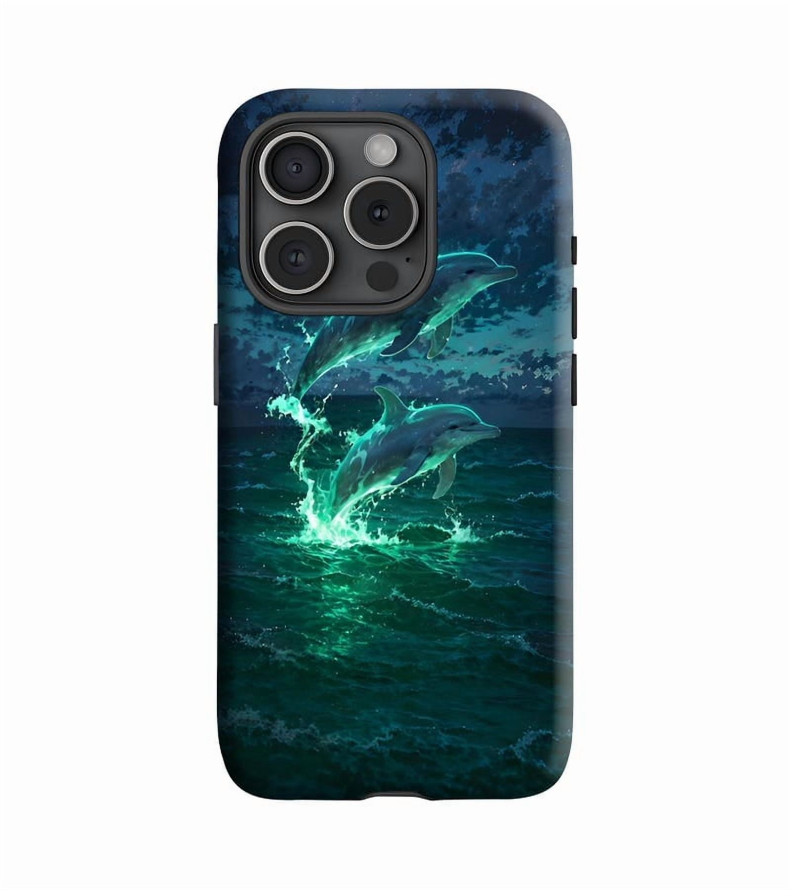 Cute Fish Dolphins Phone Case Ocean Marine Animal Art Cover for iPhone ...