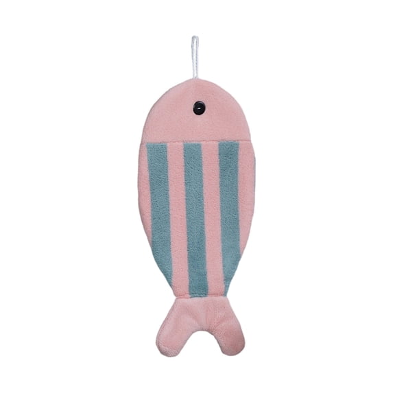 Cute Fish-Shaped Hand Towels, Absorbent Bathroom & Kitchen with Striped ...