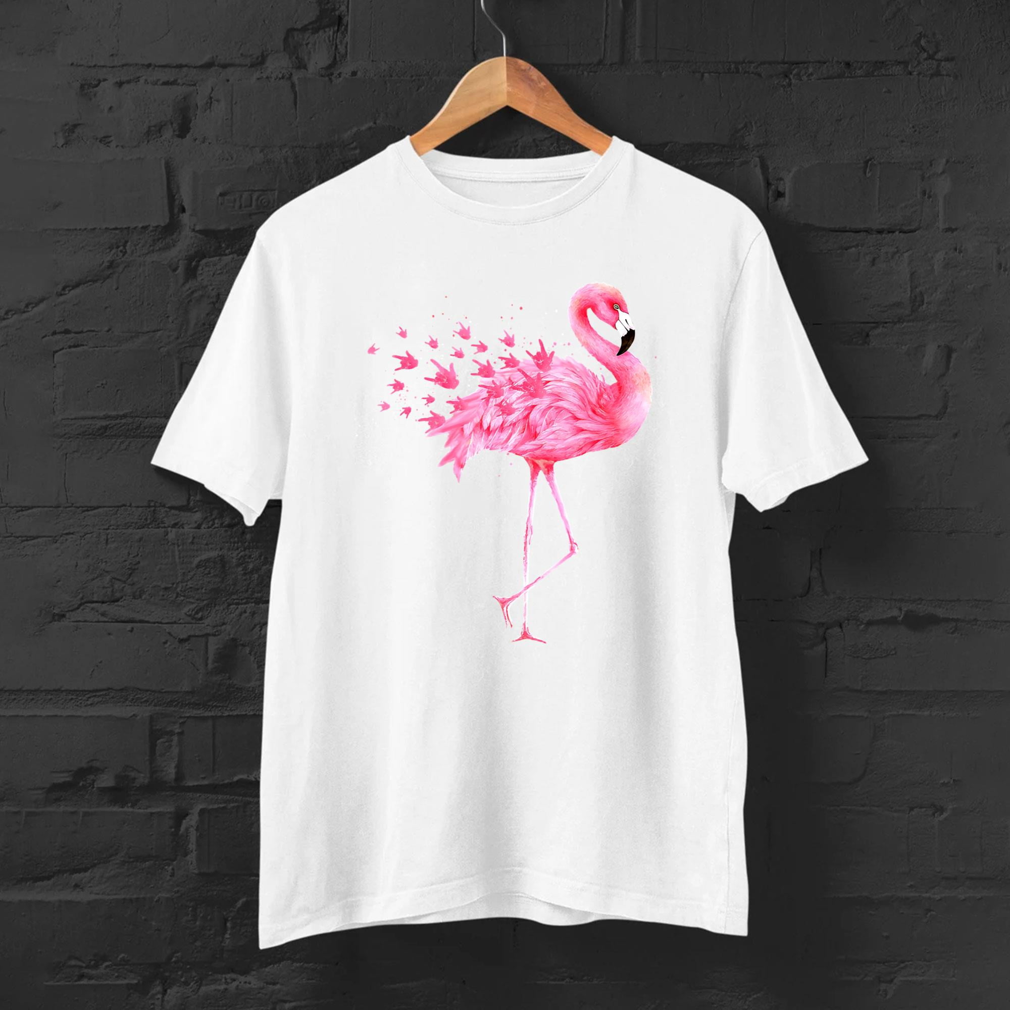 Cute Flamingo I Love You Asl American Sign Language Sign Language T ...