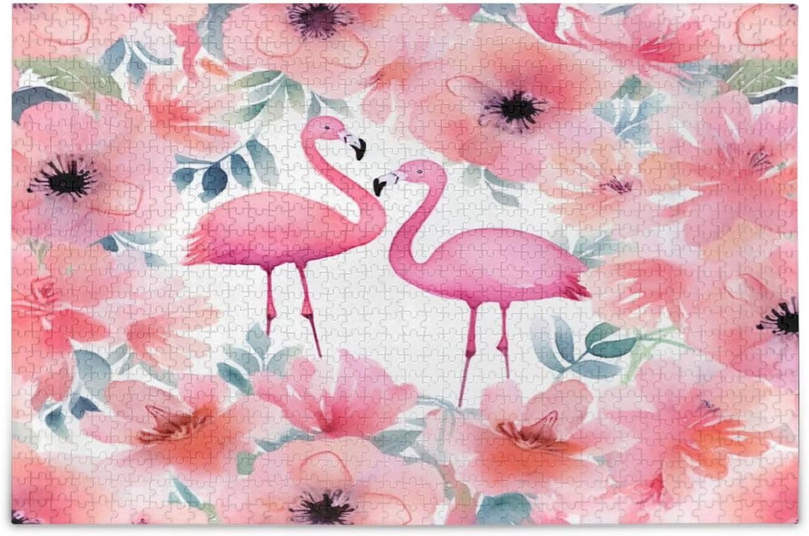 Cute Flamingo Jigsaw Puzzles for Adults 500 Pieces, Die-Cut Puzzle ...
