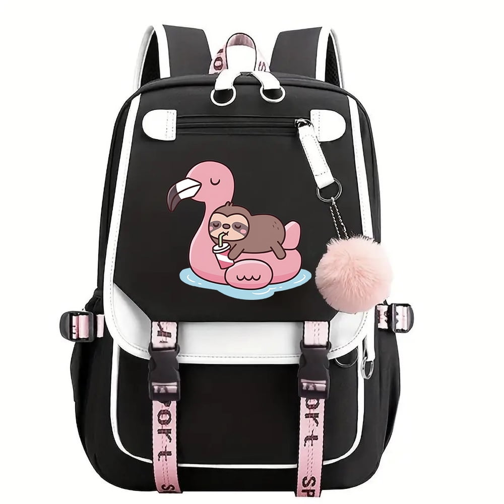 Cute Flamingo sloth Backpacks for Men Bag for Teenager Laptop Backpack ...
