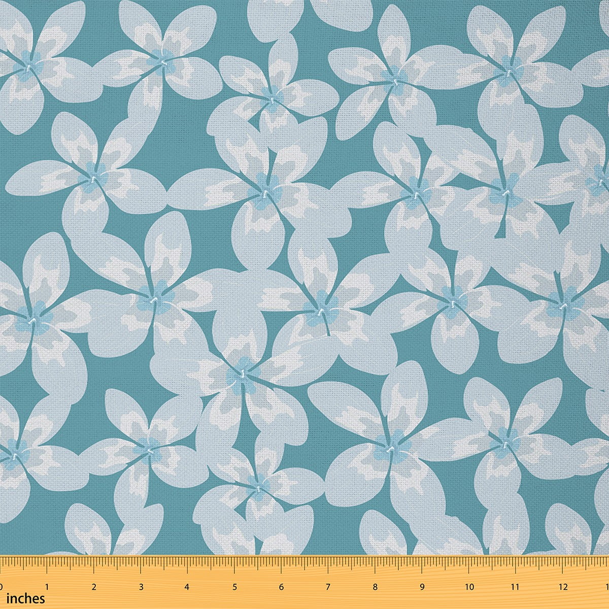 Cute Floral Fabric By The Yard,Blue Flowers Upholstery Fabric For ...