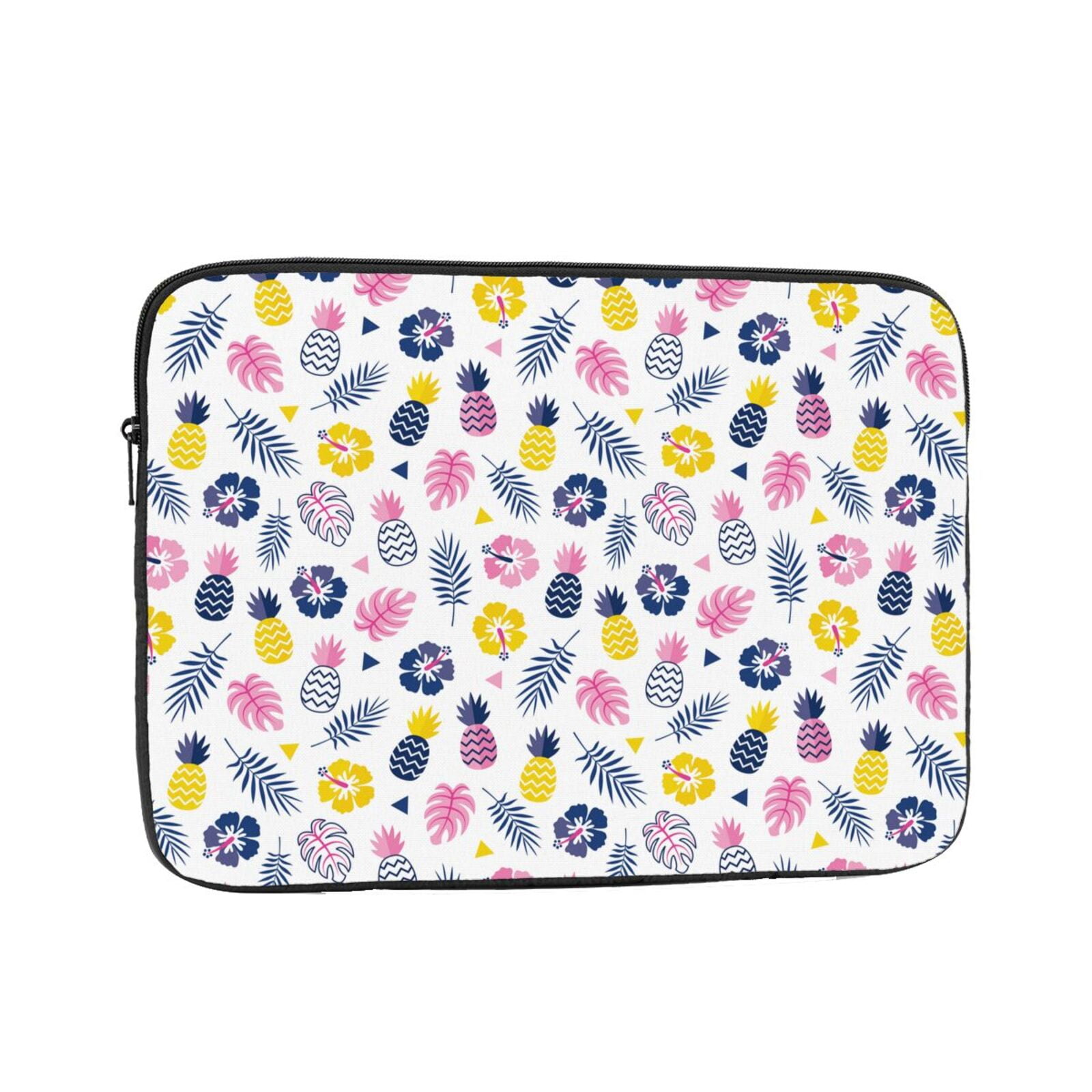 Cute Floral Pattern 17 inch Portable Laptop Sleeve Compatible with ...