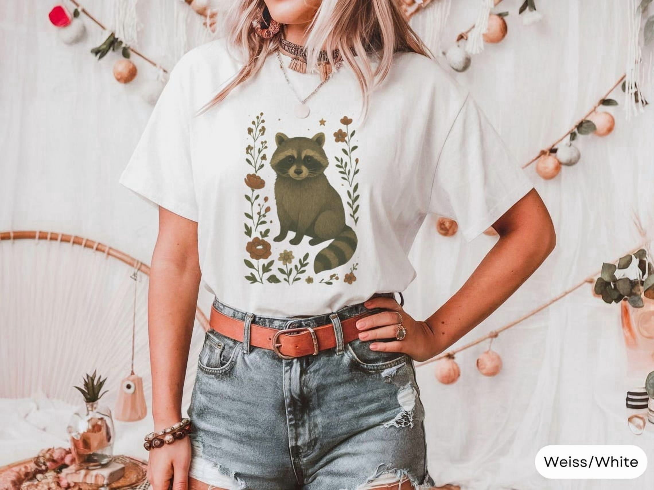 Cute Floral Raccoon Shirt Flower Wildflower Meadow Forest Lover Tee ...