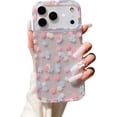 Cute Flower Floral Bling Glitter Phone Case for iPhone (iPhone 17 Pro ...