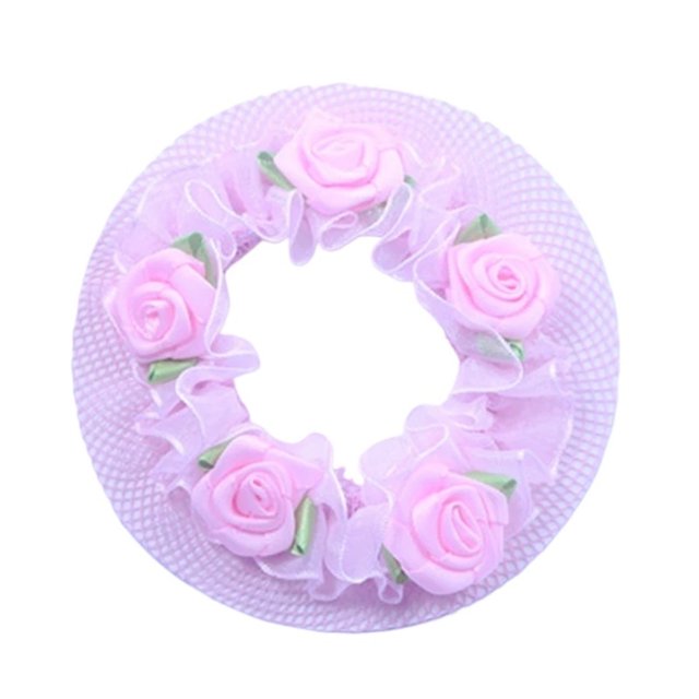 Cute Flower Girls 5PC Bun Hair Nets Adjustable 5 Colors Ballet Dance ...