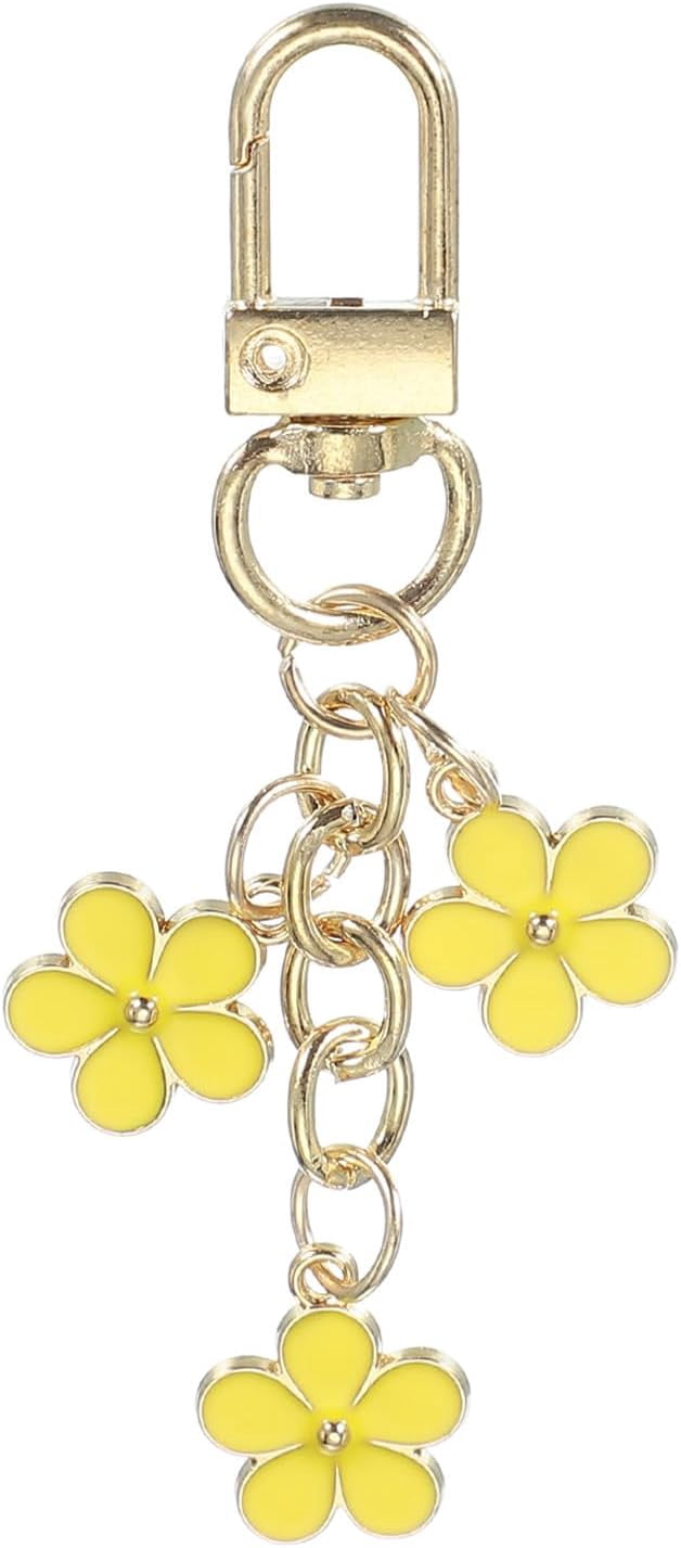 Cute Flower Keychains for Women, Enameled Charm Aesthetic Keychain Car ...