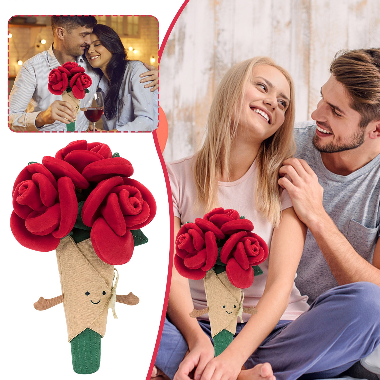 Cute Flower Plush Doll Stuffed Plushie Soft Flower Doll Lovely Smiling ...