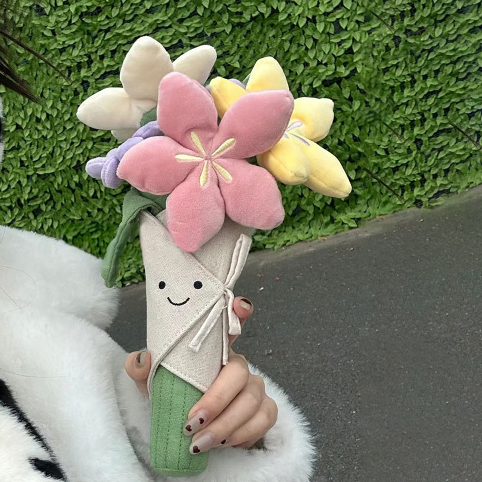 Cute Flower Plush Doll Stuffed Plant Plushie Soft Flower Doll Lovely ...