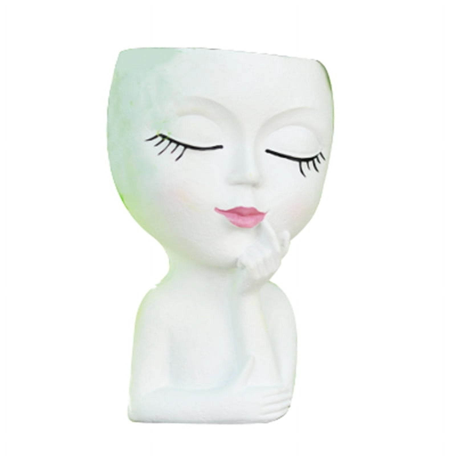 Cute Flower Pot/Face Flower Pot, for Indoor Plants, Girl Face Flower ...