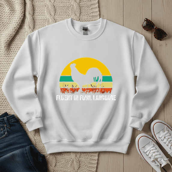 Cute Fluent In Fowl Language Funny Chicken Rooster Farm Farmer Gift ...