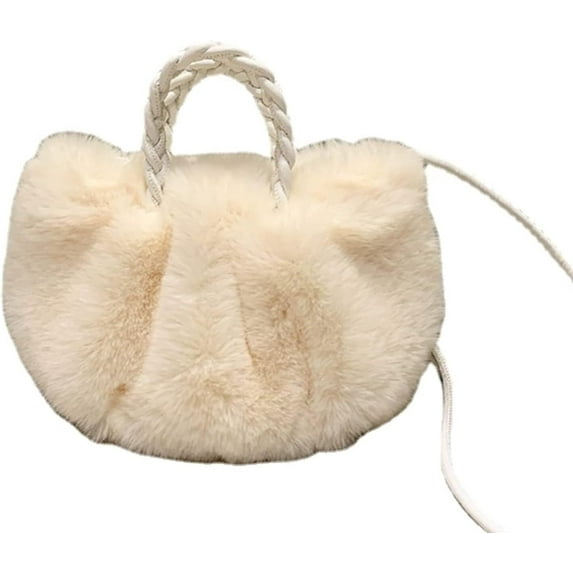 Cute Fluffy Bags Fuzzy Dumpling BagS Cute Mini Handbags, and Faux Fur ...