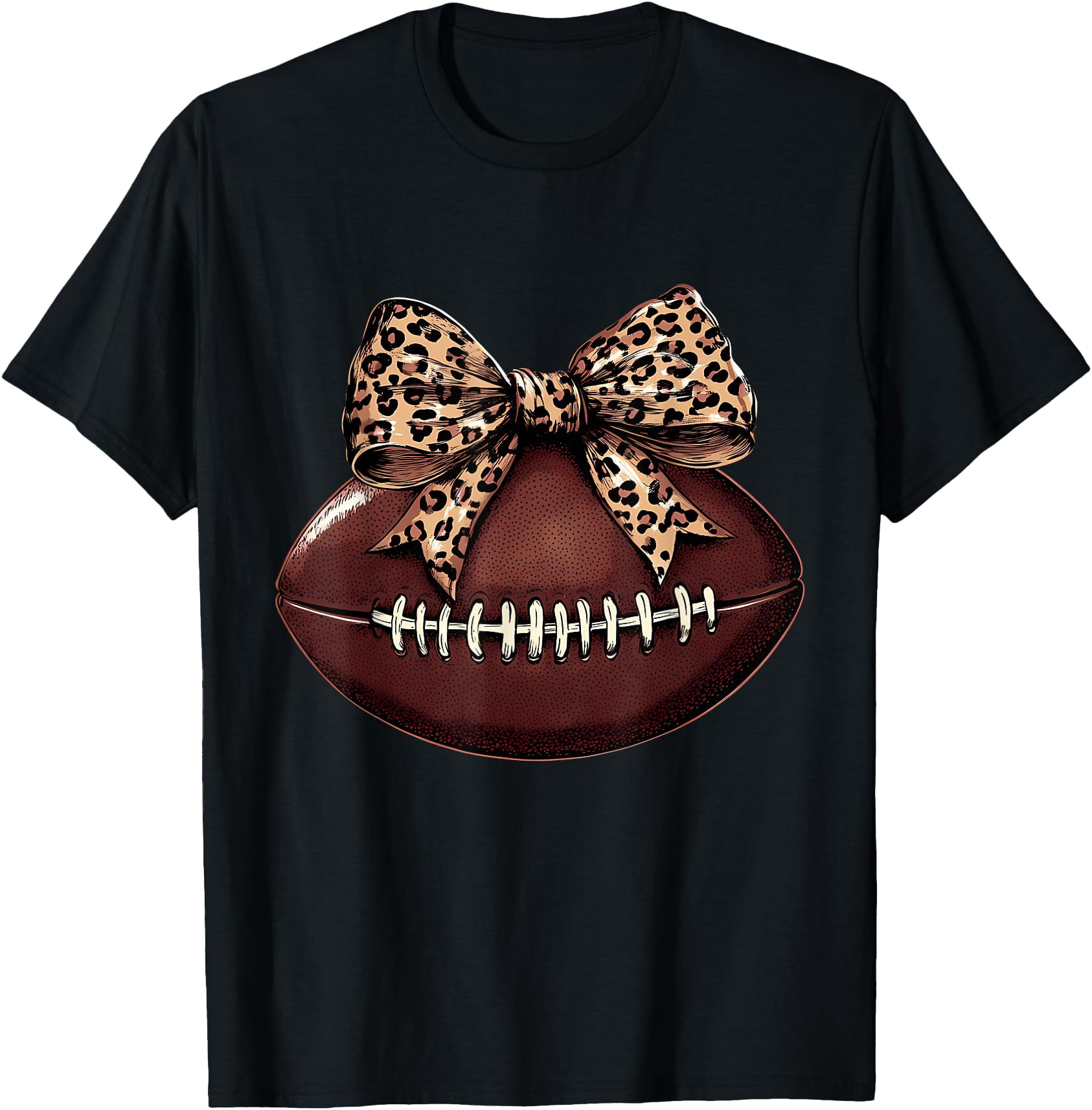 Cute Football Coquette Bow Cute Football Mom T-Shirt - Walmart.com