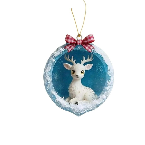 Cute Forest Animals Ornaments 2D Acrylic Cave Creatures With Snowflake ...