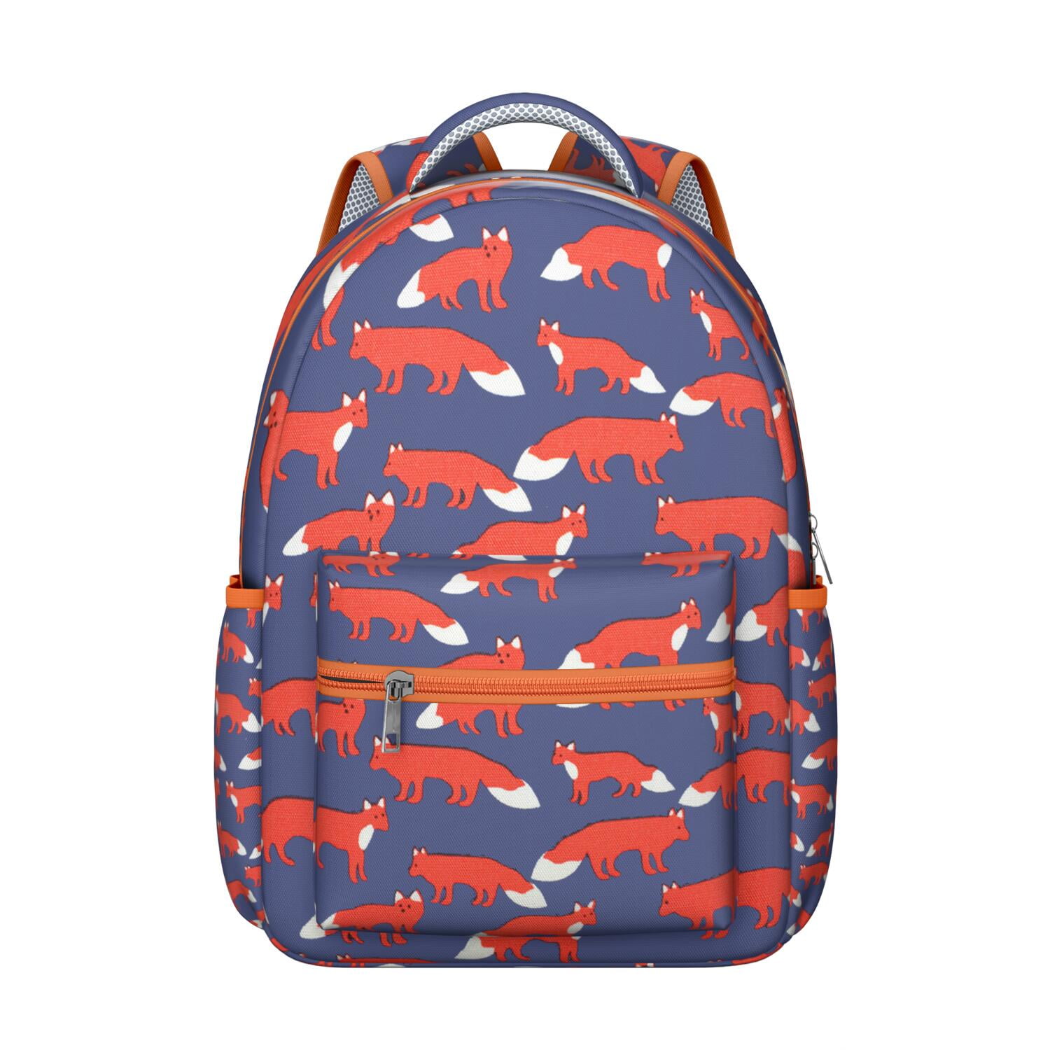 Cute Fox Cartoon Print Waterproof School Backpack - Ergonomic Student ...