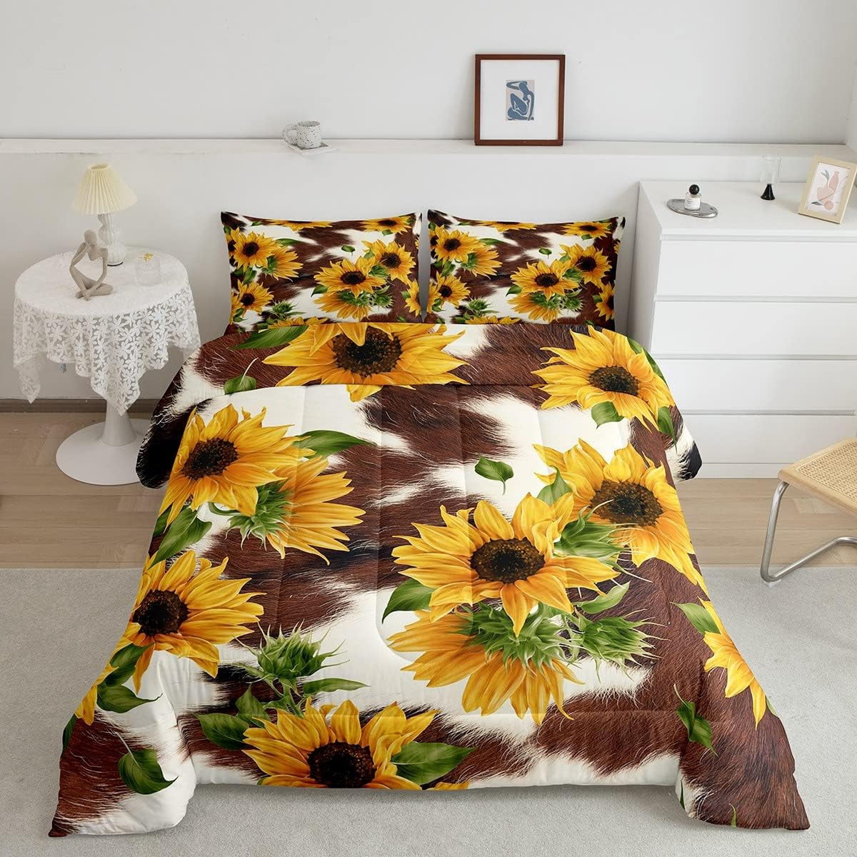 Cute Fox Comforter Set Queen Size,Cartoon Fox Bedding Set for Kids Boys ...