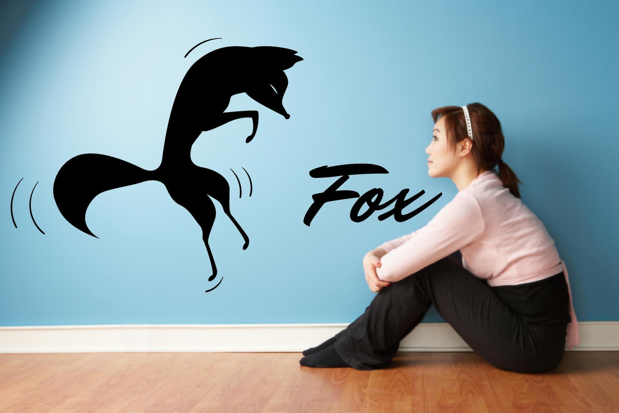 Cute Fox Dance Foxes Animal Jungle Zoo Wildlife Wall Sticker Art Decal ...