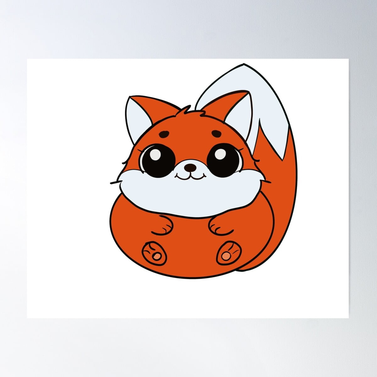 Cute Fox Poster Wall Art, Modern Wall Decor For Living Room Bedroom ...