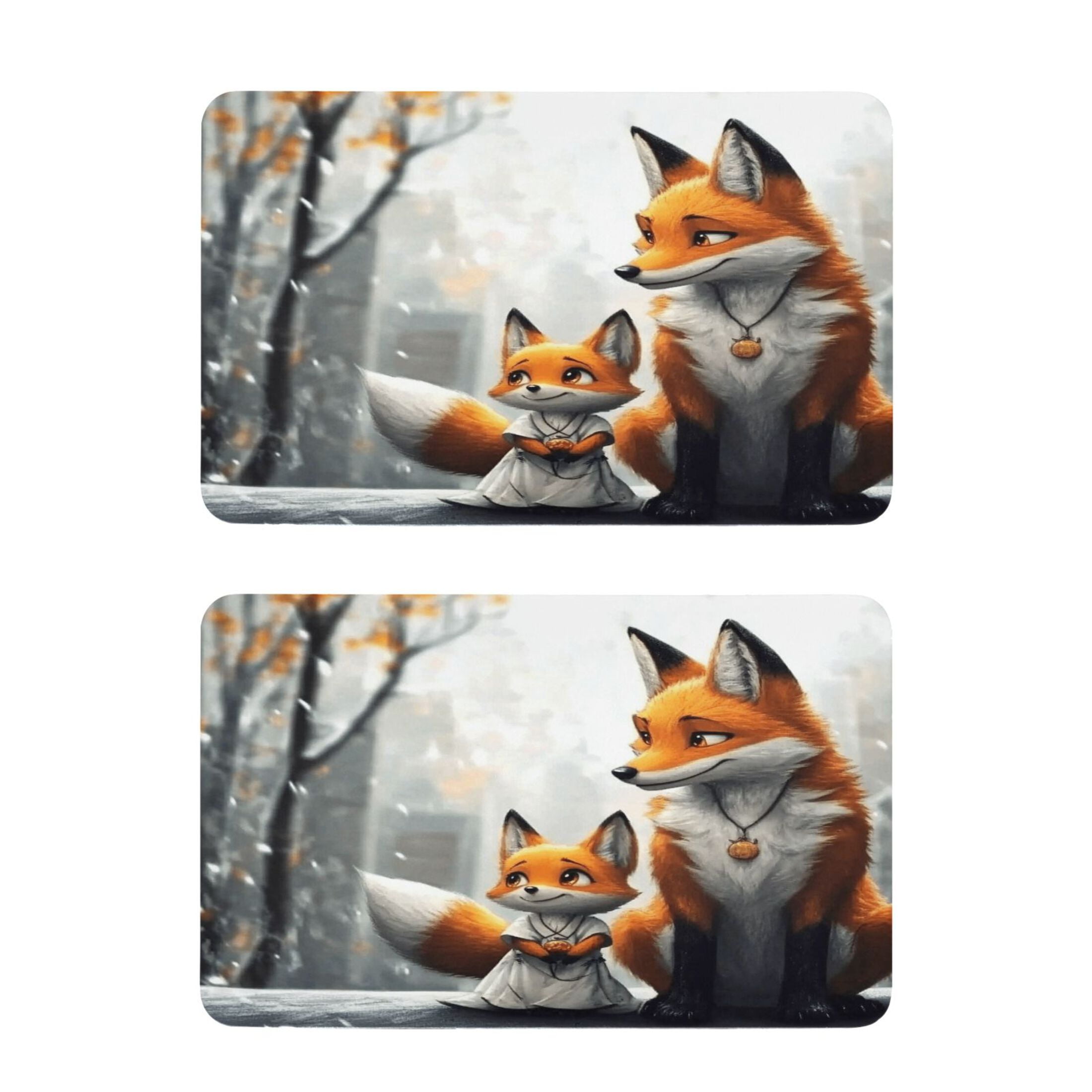 Cute Fox and Snow Strong Fridge Magnets Refrigerator Magnets Sticker ...