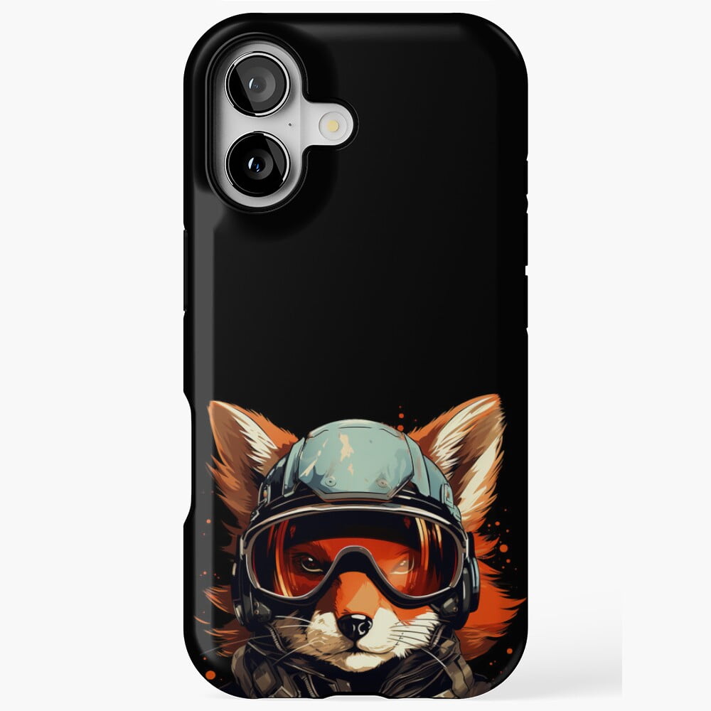 Cute Fox in Motorcycle Gear Biker Animal Lover Phone Case with iPhone ...