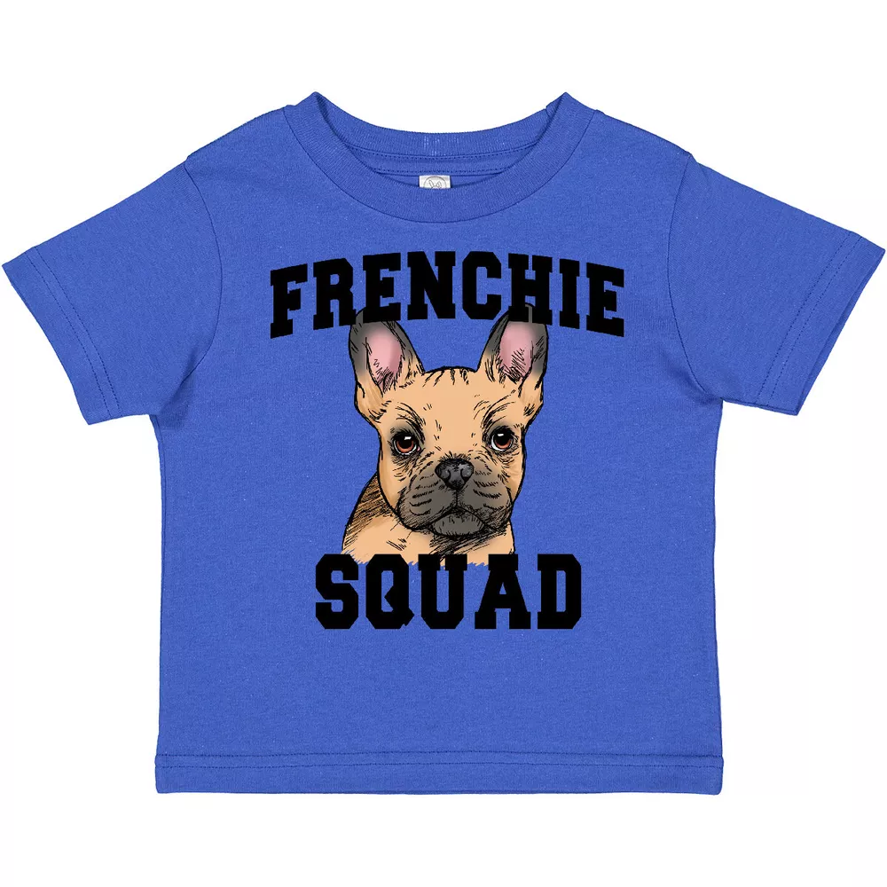 Cute French Bulldog Frenchie Squad Toddler T-Shirt Pets Dog I Love Baby ...