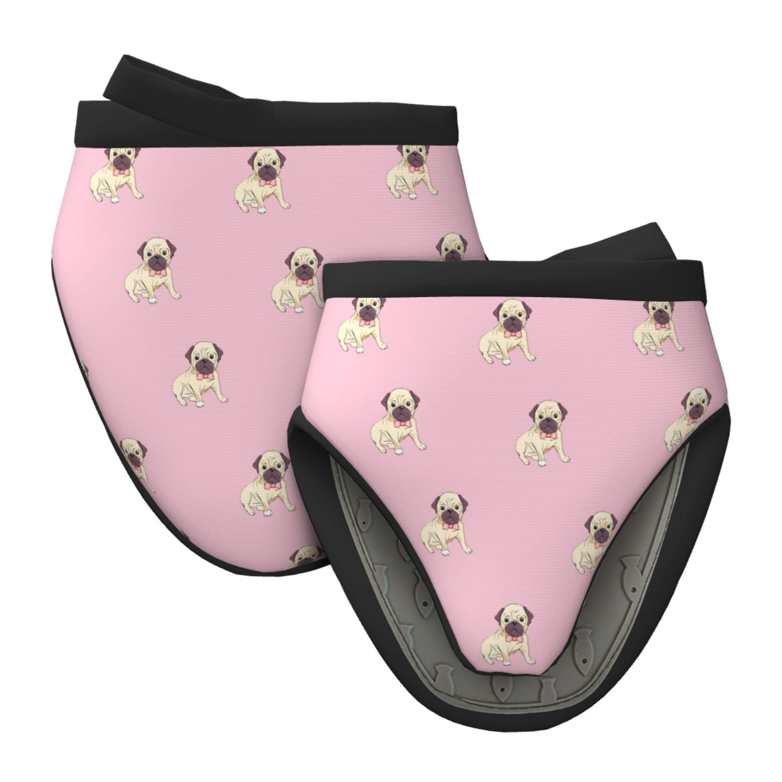 Cute French Bulldog Pink_A Oven Mitts Heat Resistant, Soft Lining ...