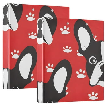 Cute Little White Dog 3 Ring Hardcover Binders 1.5in Round Rings for ...