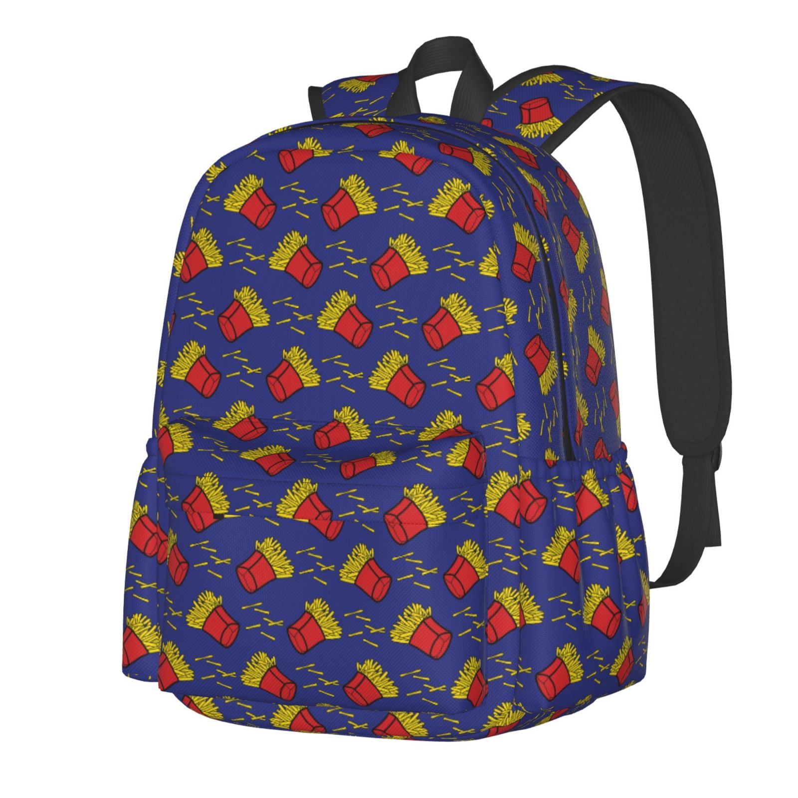 Cute French Fries Pattern Backpack for Men Women Laptop Backpack Hiking ...