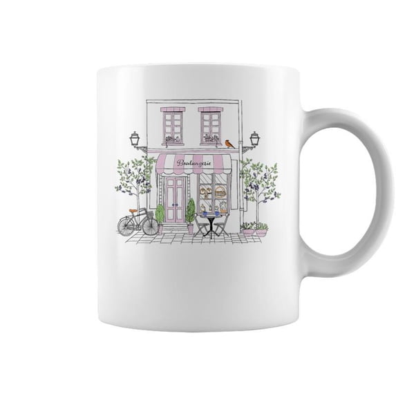 Cute French Paris Boulangerie Graphic Drawing Souvenir Coffe - Walmart.com