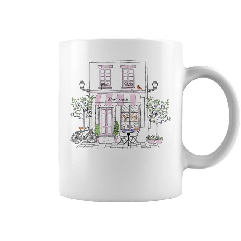Cute French Paris Boulangerie Graphic Drawing Souvenir Coffee Mug ...