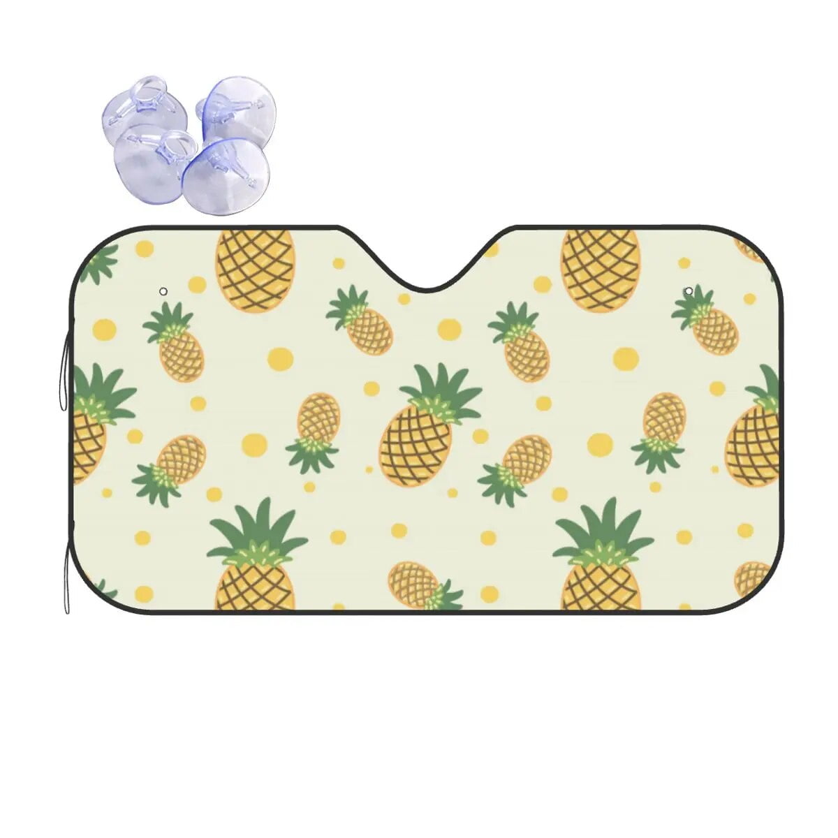 Cute Fresh Pineapple Fruits Sunshade Windscreen Cover Front Block ...