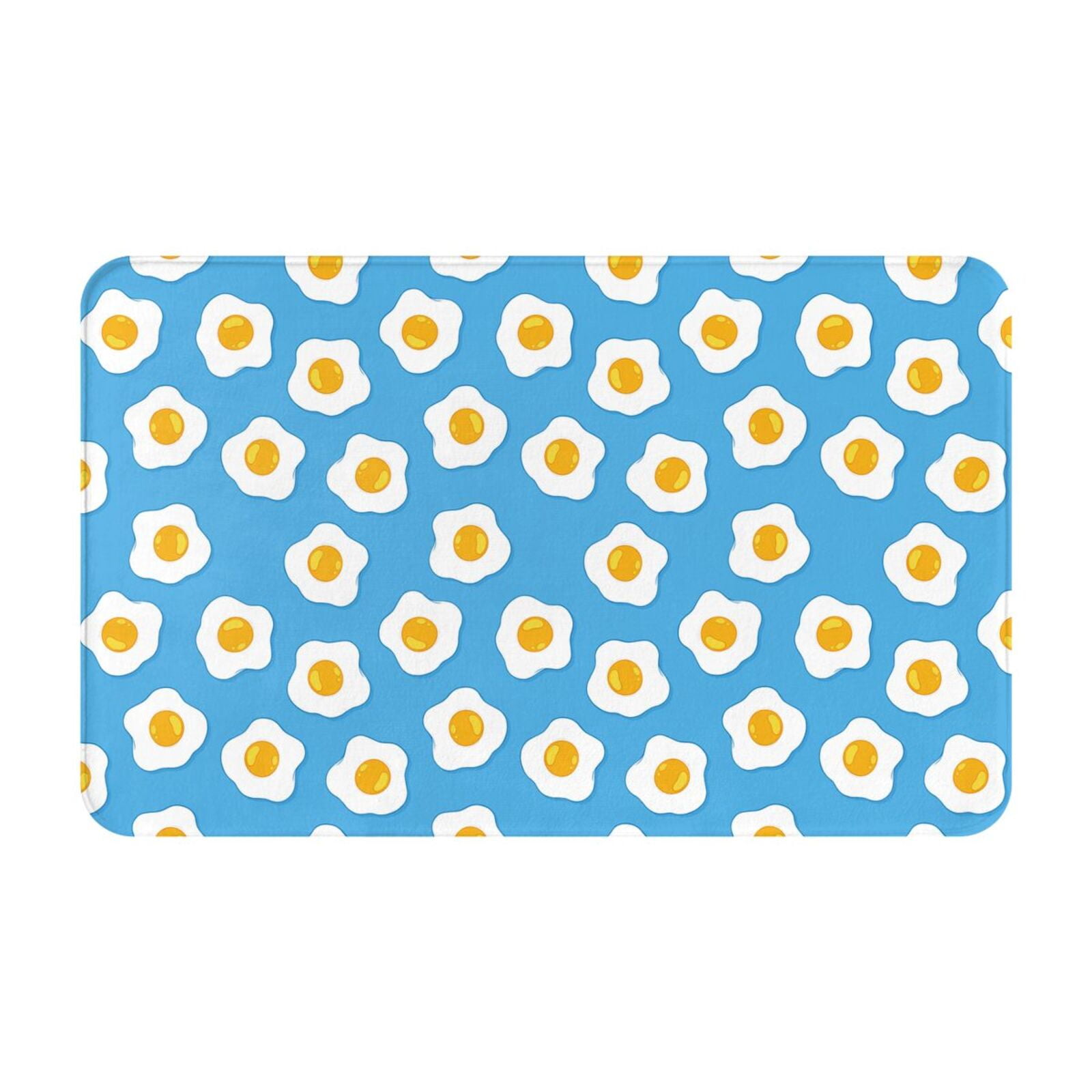 Cute Fried Egg Turquoise Door Mat for Indoor, Welcome Door Mats Front ...