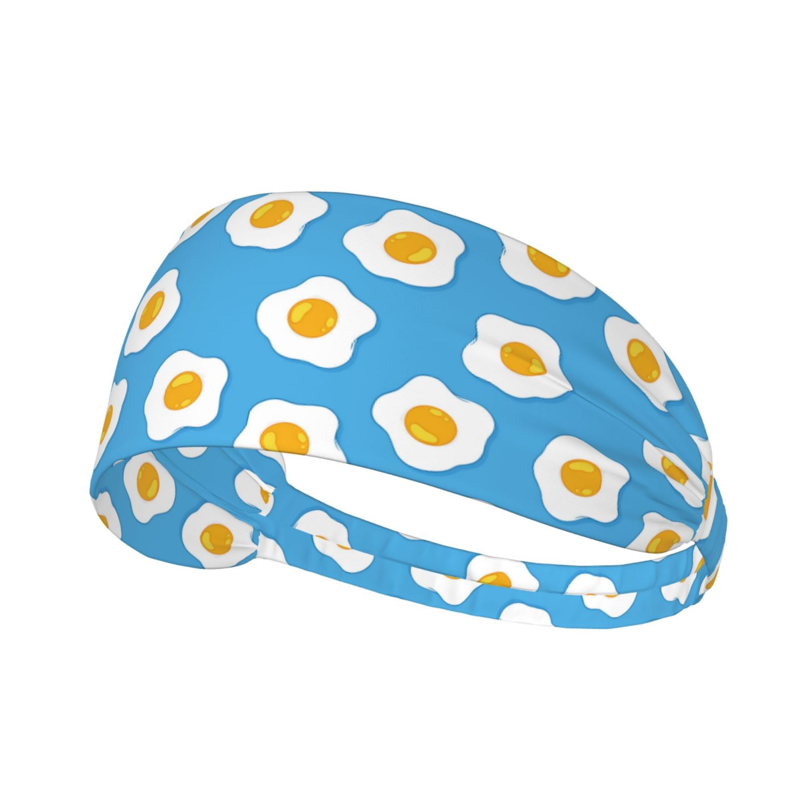 Cute Fried Egg Turquoise Headbands for Women Men, Workout Elastic Sweat ...