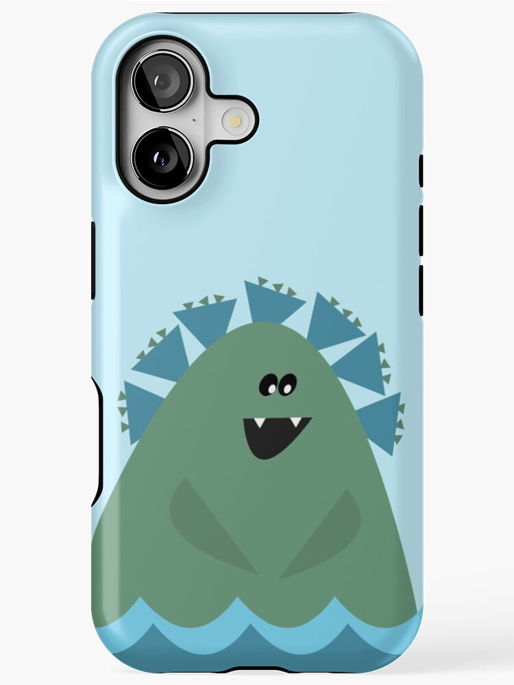 Cute Friendly Sea Monster Blue Green iPhone Case 11 12 13 14 15 16 17 ...