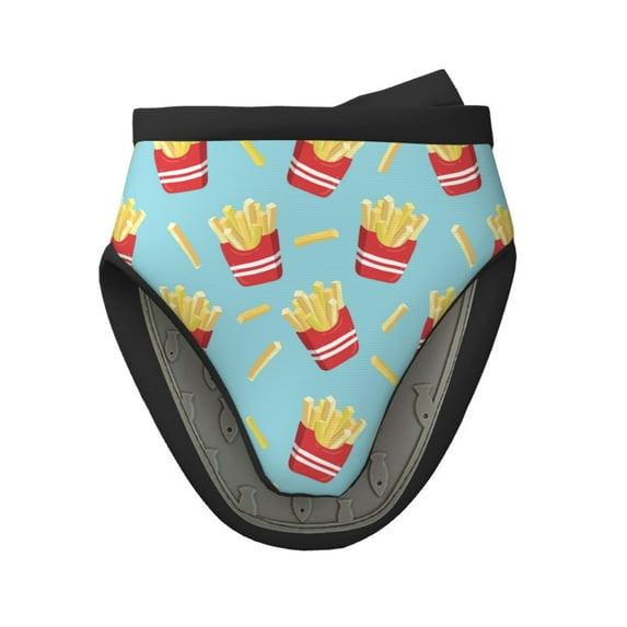 Cute Fries Light Blue Oven Mitts Heat Resistant, Soft Lining Silicone ...