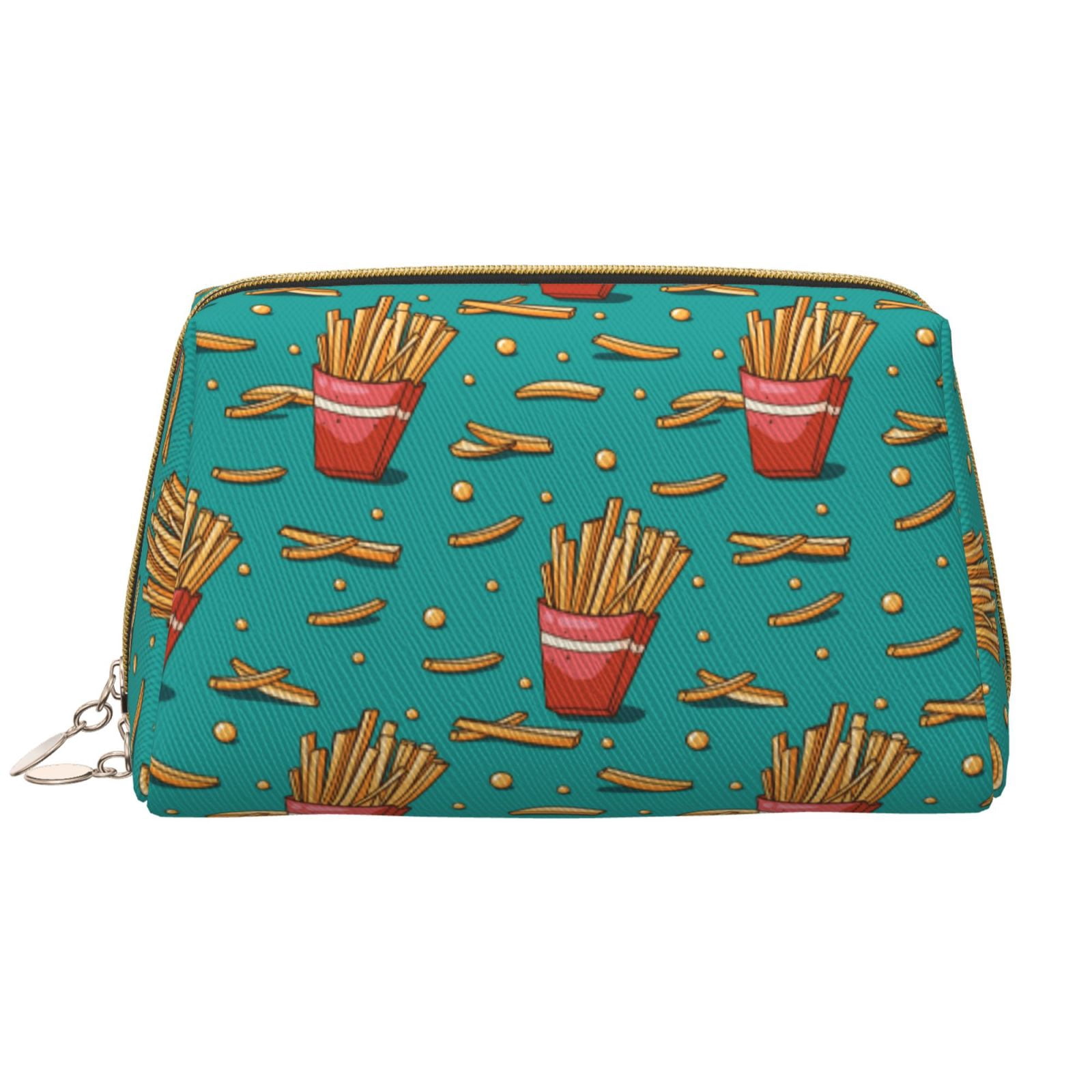 Cute Fries Makeup Bag, Large Capacity Cosmetic Bag Portable Toiletry ...