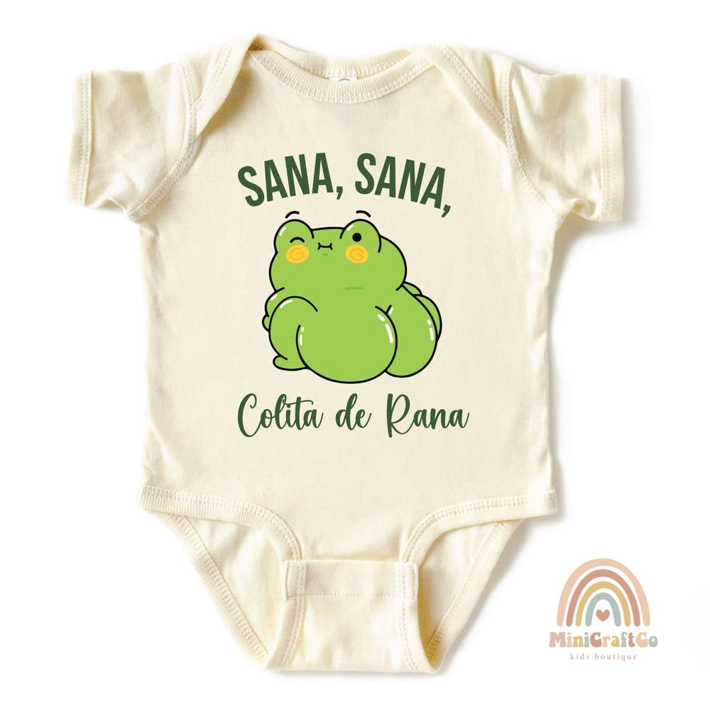 Cute Frog Baby Onesies, Brand Sana Sana Colita De Rana Baby Bodysuit ...