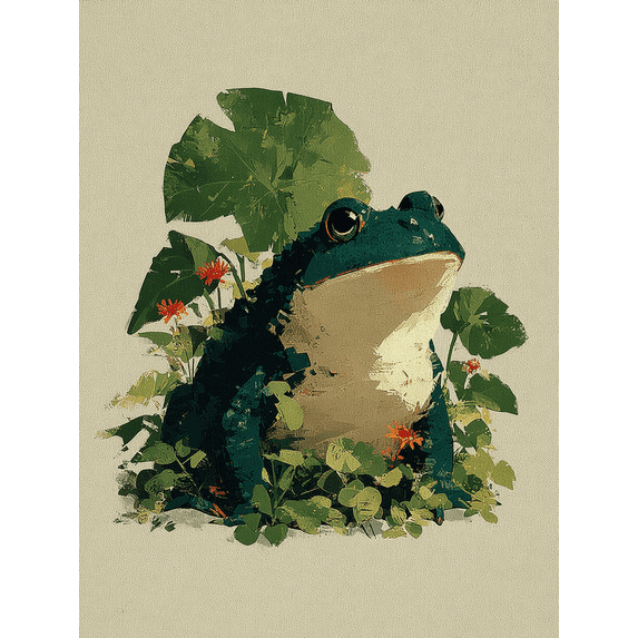 Cute Frog Canvas Print, Self Care Positive Quote, Mental Health ...