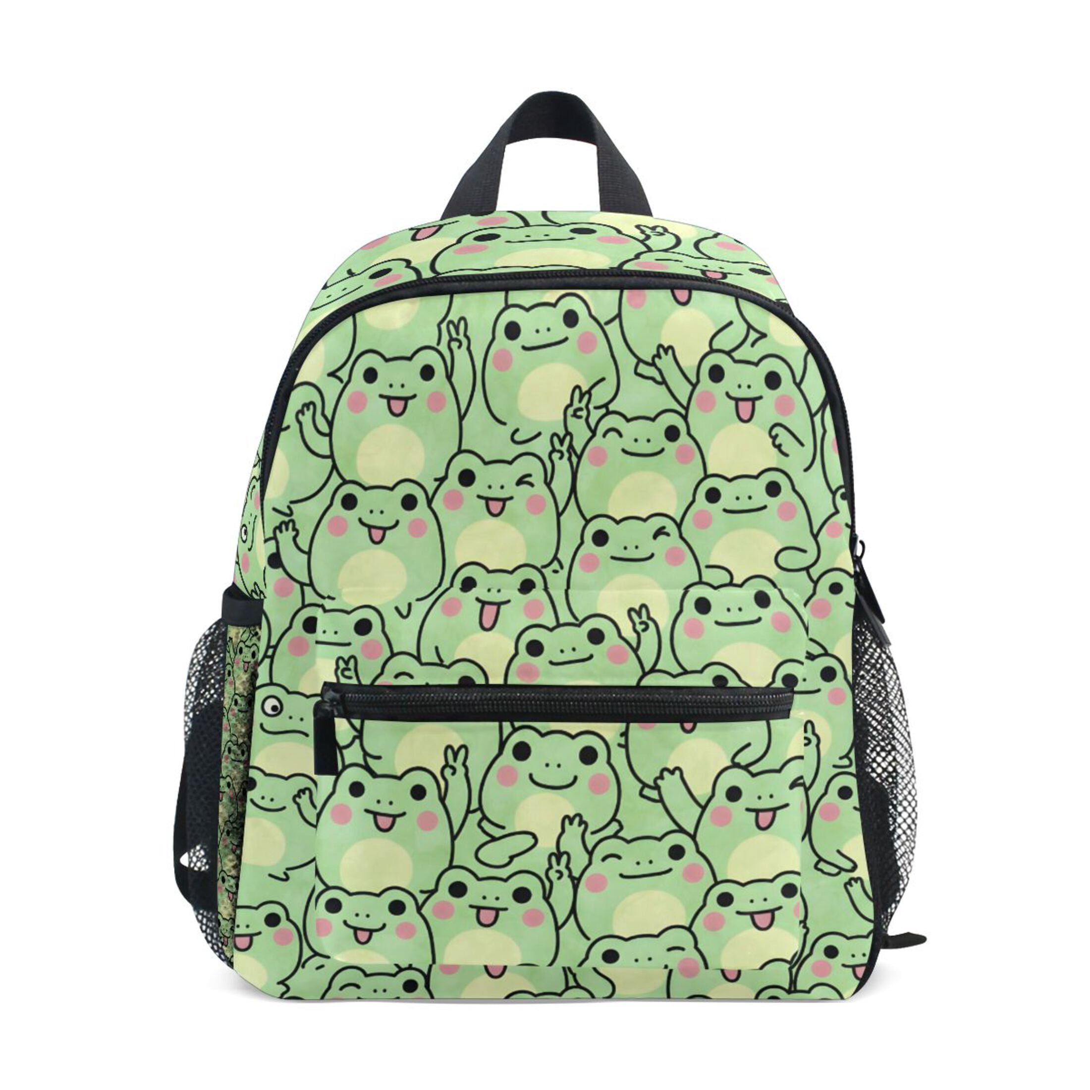 Cute Frog Cartoon Mini Backpack Cute Small Backpack with Chest Strap ...