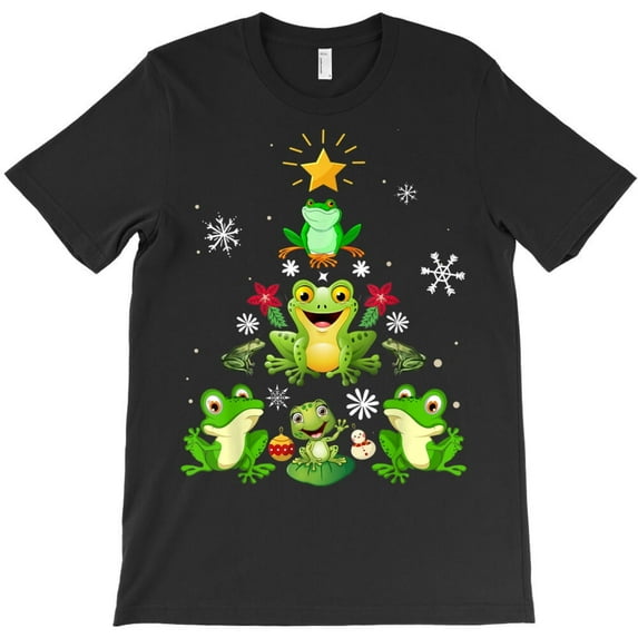 Cute Frog Christmas Tree Funny Xmas Holiday Animal Amphibian Graphic ...