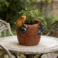 Cute Frog Climbing Planter Pot Creative Resin Succulent Plant Flower ...